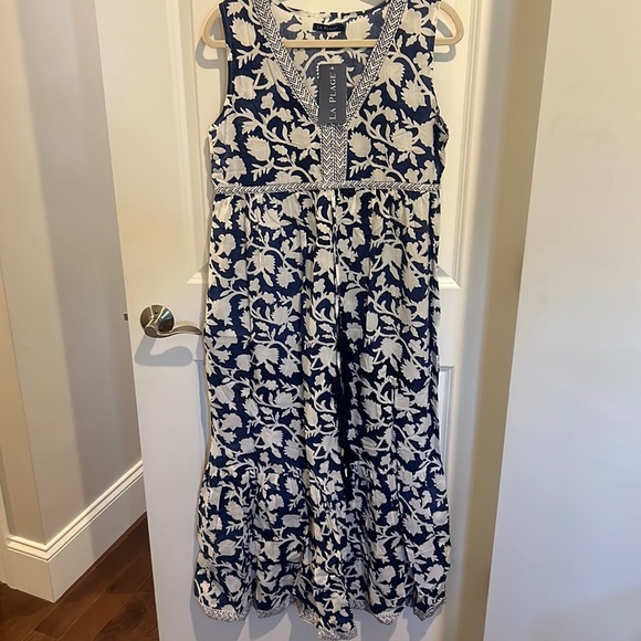 La Plage | Dresses | Nwt La Plage Navy Maxi Caftan | Poshmark